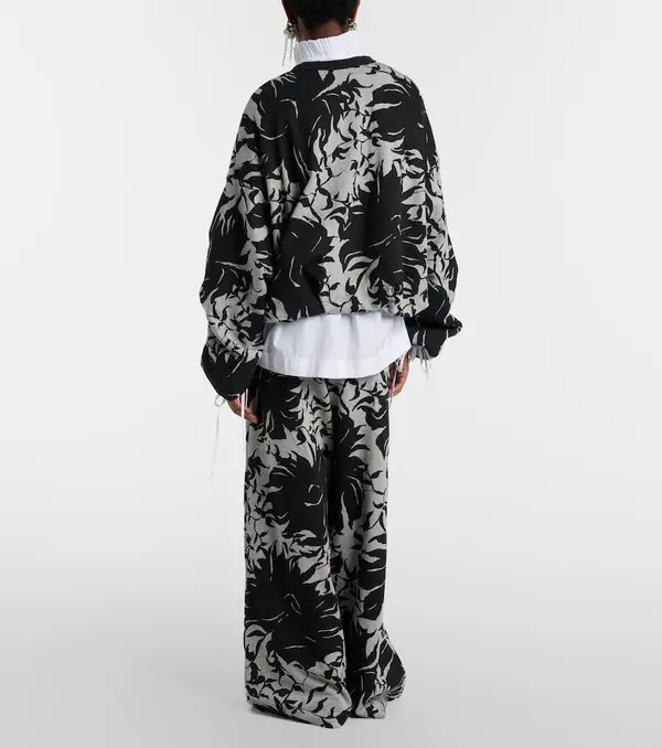 Dries Van Noten Floral Cotton Jersey Sweatpants