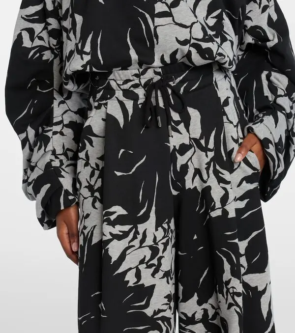 Dries Van Noten Floral Cotton Jersey Sweatpants