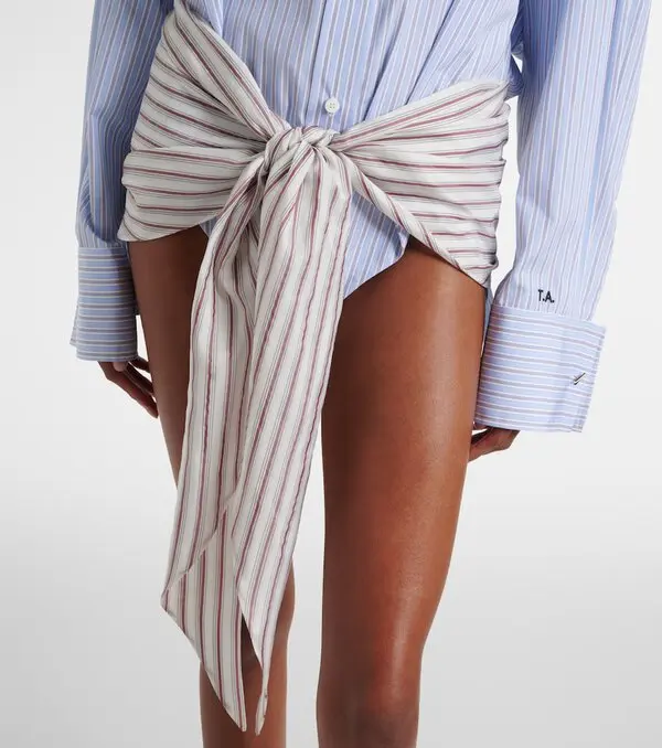 Attico Striped Cotton Shirt Dress