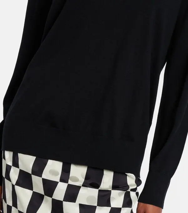 Dries Van Noten Embellished Merino Wool Sweater - Black