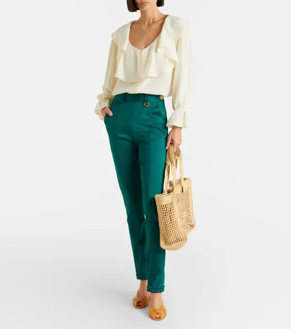 Chloé East-west Raffia Tote Bag - Beige