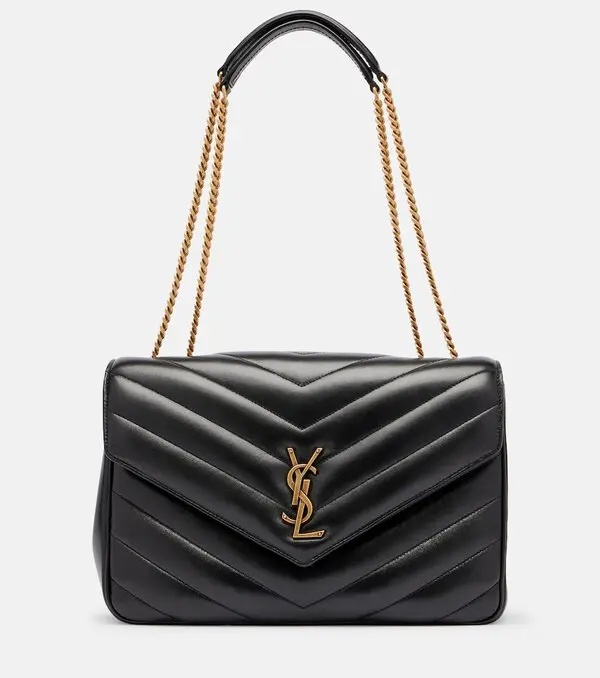 Saint Laurent Loulou Large Leather Shoulder Bag - Black