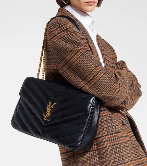 Saint Laurent Loulou Large Leather Shoulder Bag - Black