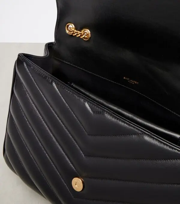 Saint Laurent Loulou Large Leather Shoulder Bag - Black
