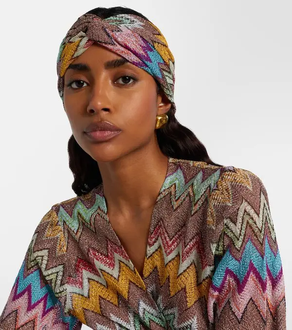 Missoni Zigzag Lamé Headband - Multicoloured