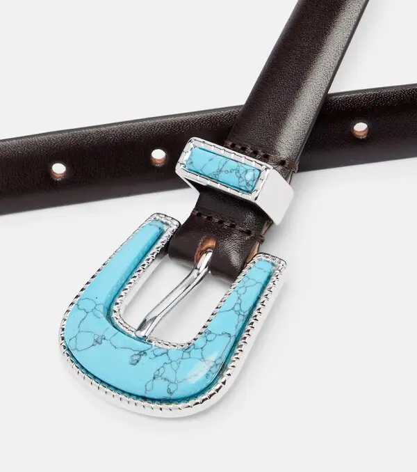 DEHANCHE Déhanche Travertine Leather Belt - Brown