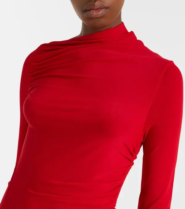 Rick Owens Lilies Svita Jersey Ruched Minidress