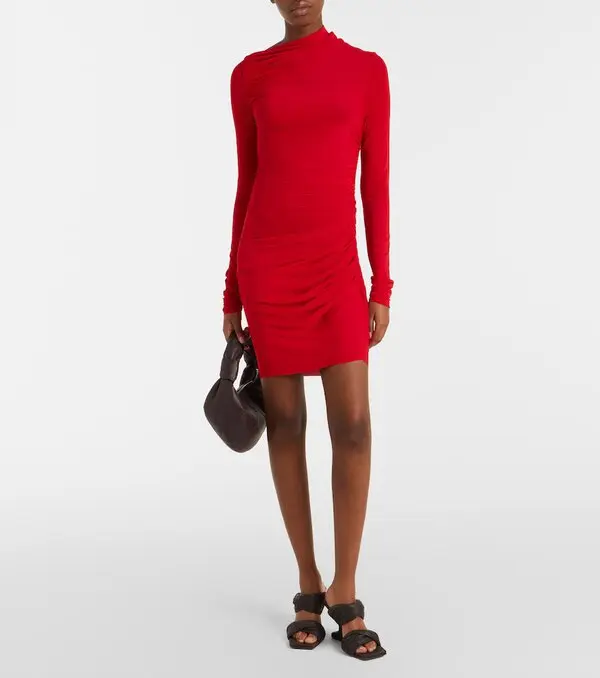 Rick Owens Lilies Svita Jersey Ruched Minidress