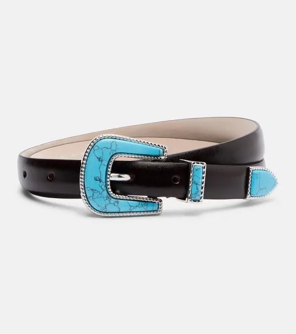 DEHANCHE Déhanche Travertine Leather Belt - Brown