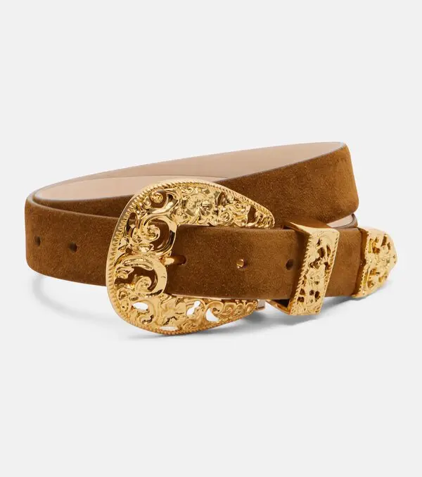 DEHANCHE Déhanche Versailles Suede Belt - Brown