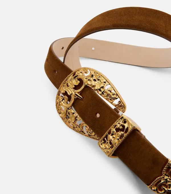 DEHANCHE Déhanche Versailles Suede Belt - Brown