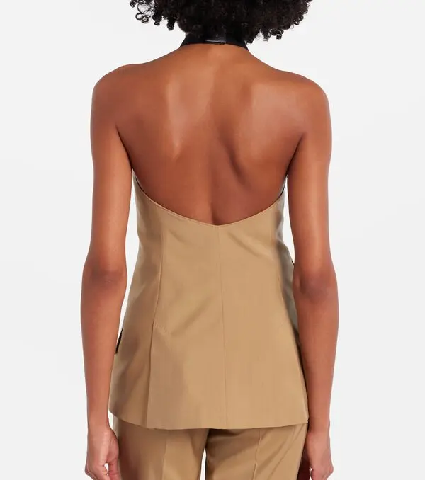 Max Mara Nuraghe Halterneck Vest - Beige