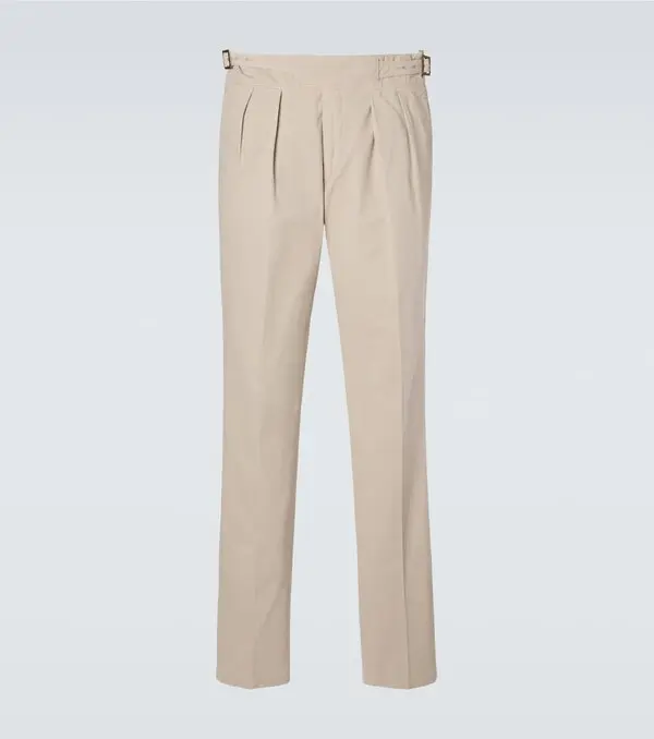 Rubinacci Manny Cotton Twill Tapered Trousers