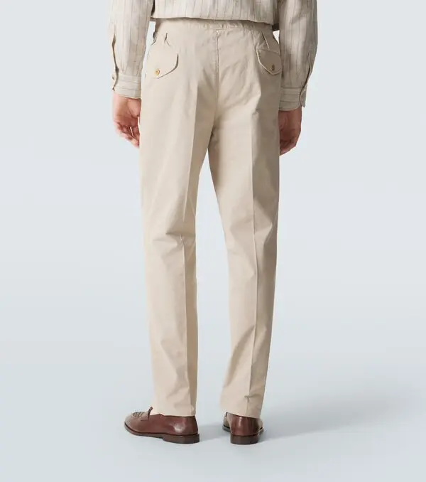 Rubinacci Manny Cotton Twill Tapered Trousers