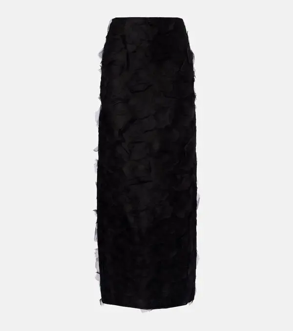 Max Mara Adepto Silk Maxi Skirt - Black