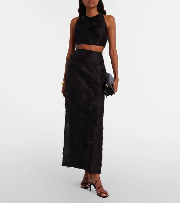 Max Mara Adepto Silk Maxi Skirt - Black