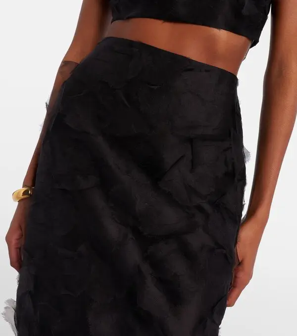 Max Mara Adepto Silk Maxi Skirt - Black