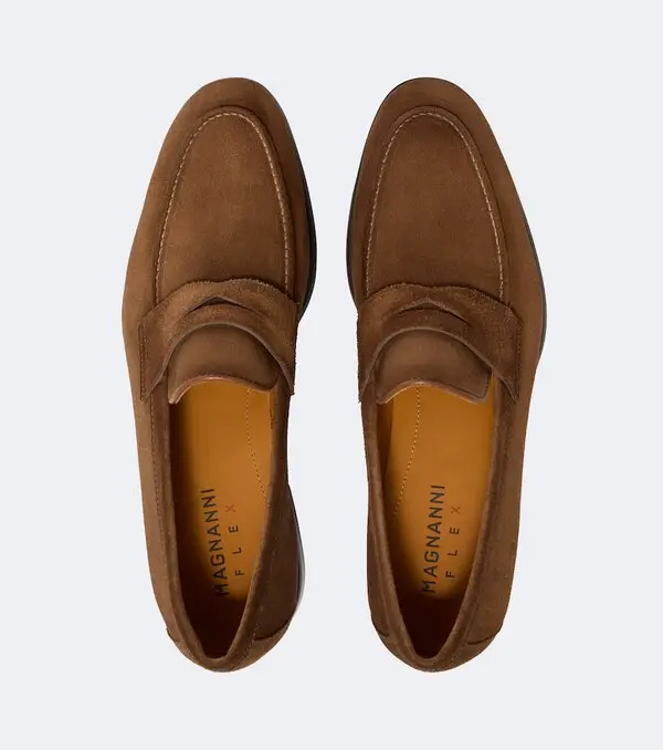 Magnanni Diezma Ii Suede Penny Loafers - Brown