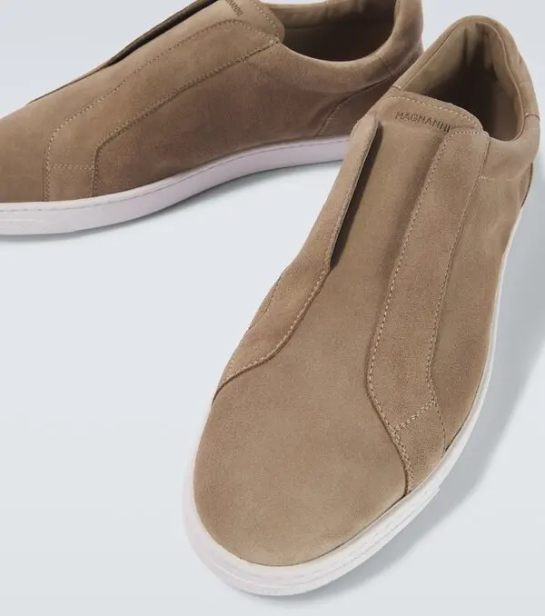 Magnanni Open Suede Sneakers - Beige
