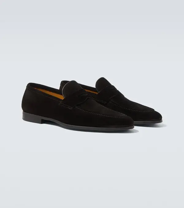 Magnanni Diezma Suede Penny Loafers - Brown