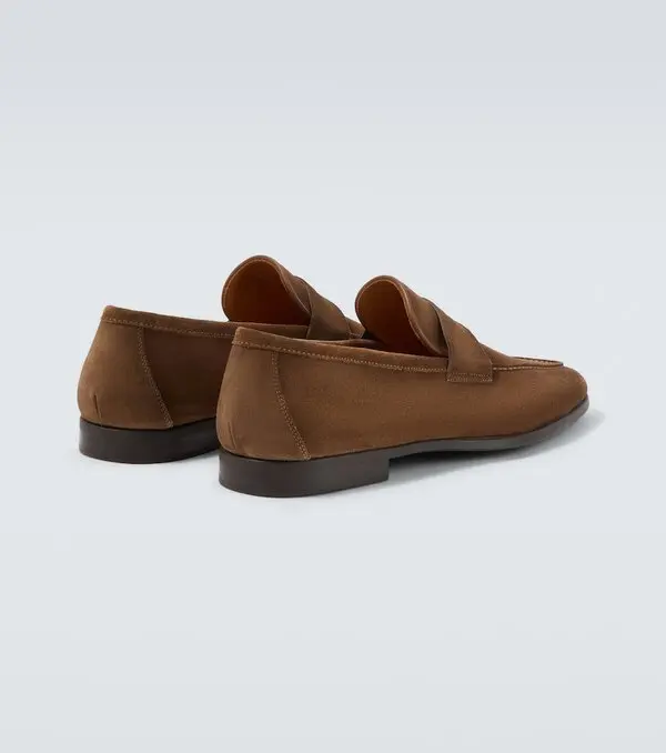 Magnanni Diezma Suede Penny Loafers - Brown