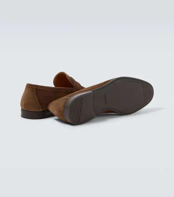 Magnanni Diezma Suede Penny Loafers - Brown