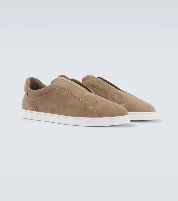 Magnanni Suede Slip-on Sneakers - Beige