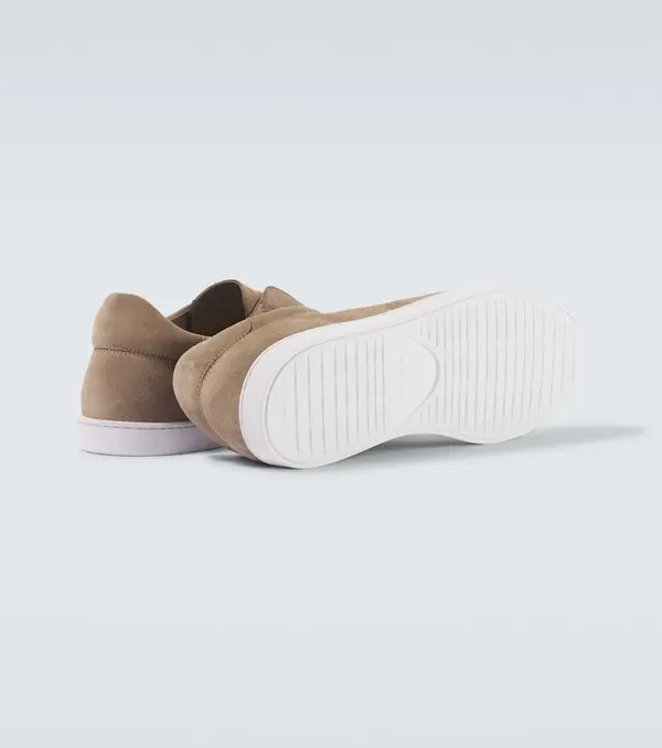 Magnanni Suede Slip-on Sneakers - Beige