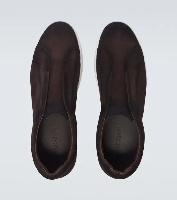 Magnanni Open Suede Sneakers - Brown