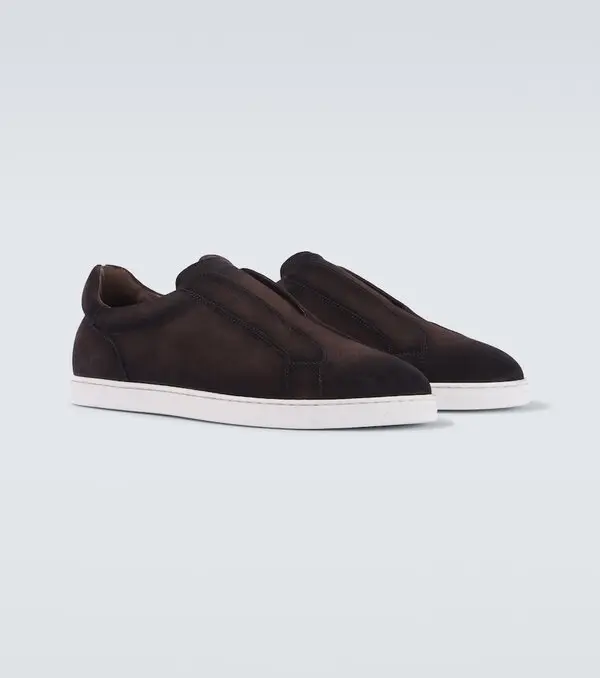 Magnanni Open Suede Sneakers - Brown