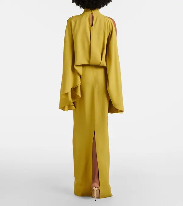 TALLER MARMO Bacall" Draped Crepe Gown - Green