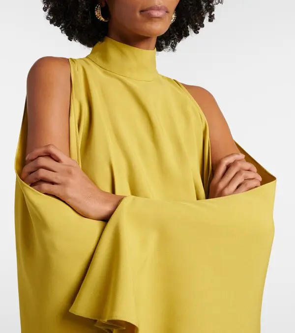 TALLER MARMO Bacall" Draped Crepe Gown - Green