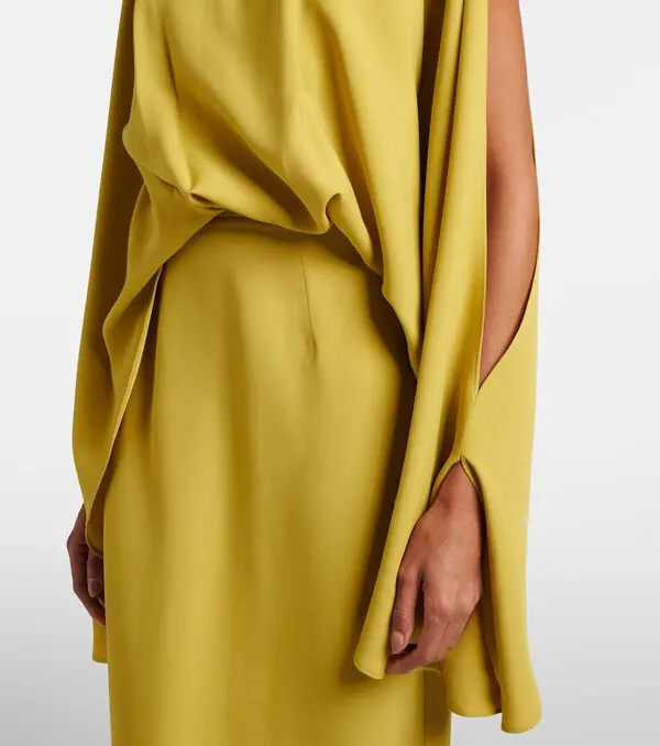 TALLER MARMO Bacall" Draped Crepe Gown - Green