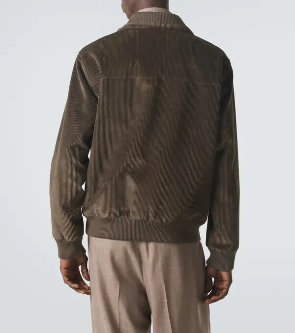 Loro Piana Merremma Cotton Corduroy Bomber Jacket
