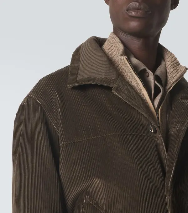 Loro Piana Merremma Cotton Corduroy Bomber Jacket