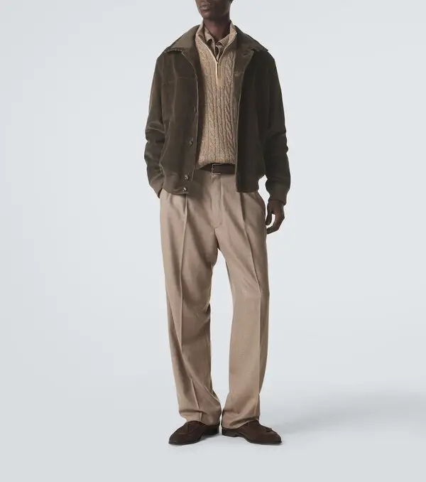Loro Piana Merremma Cotton Corduroy Bomber Jacket
