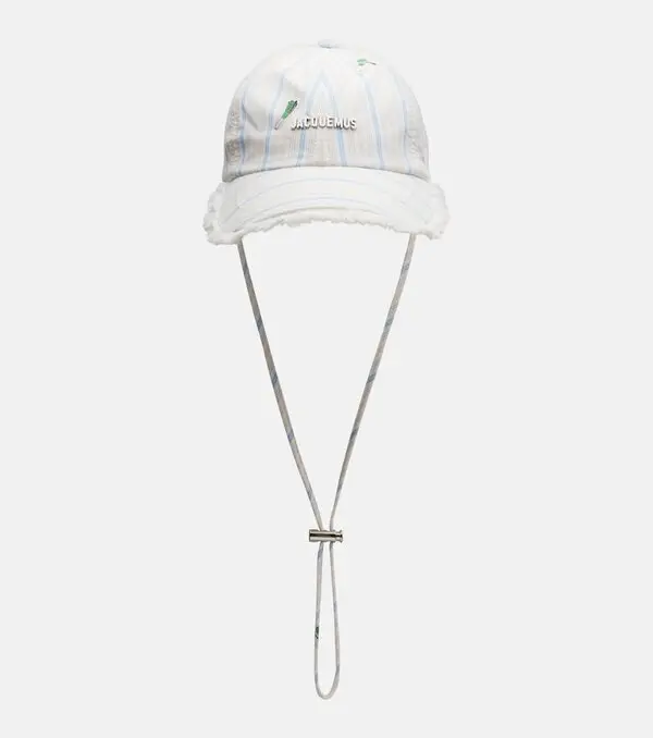 Jacquemus Artichaut Striped Baseball Cap - White