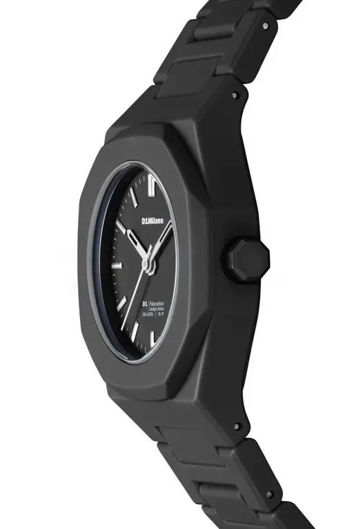 D1 MILANO Pulse Polycarbon Bracelet Watch - Black