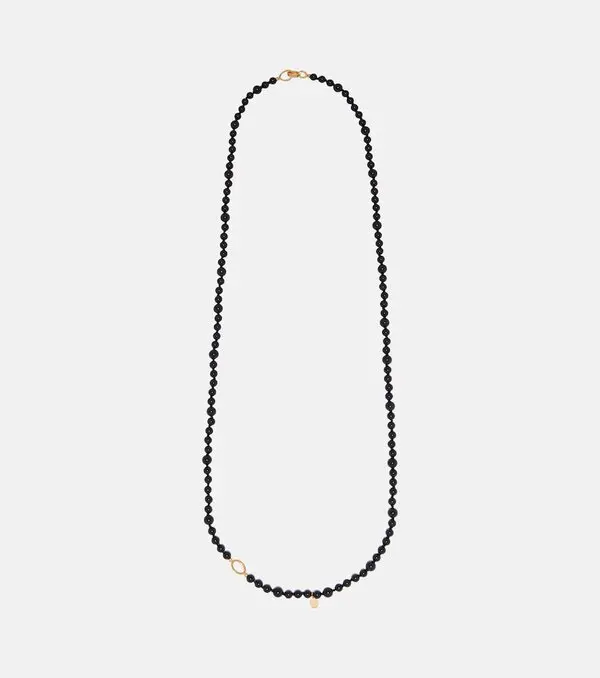 TOTEME Infinity Beaded Onyx Necklace - Black