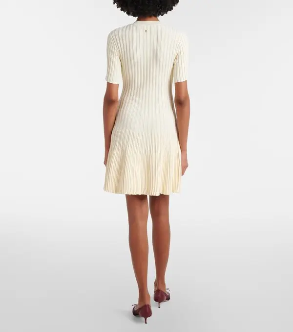AMI Paris Ribbed-knit Minidress