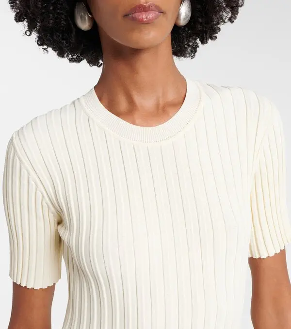 AMI Paris Ribbed-knit Minidress