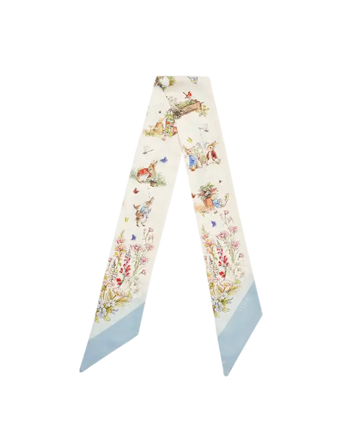 FABLE ENGLAND X Peter Rabbit Skinny Scarf - Cream