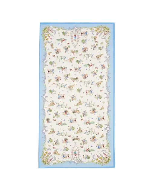 FABLE ENGLAND X Peter Rabbit Rectangle Scarf - Cream