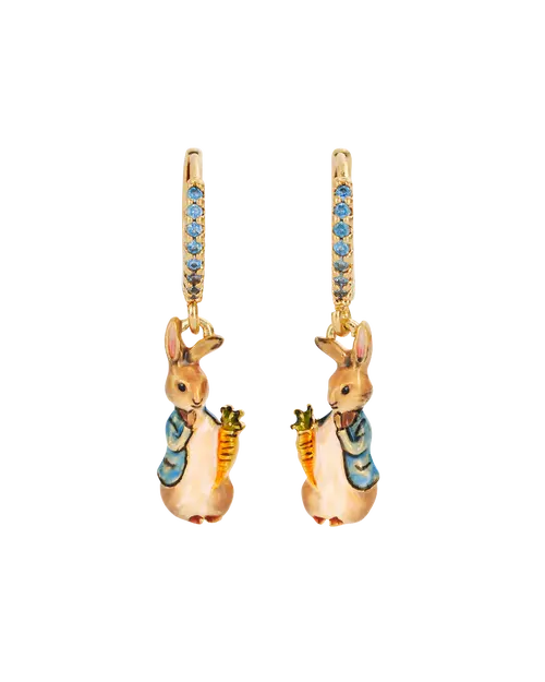 FABLE ENGLAND X Peter Rabbit Charm Huggie Earrings - Gold