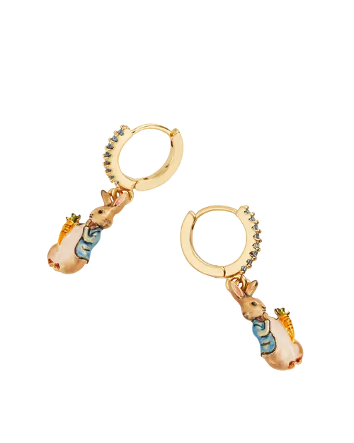 FABLE ENGLAND X Peter Rabbit Charm Huggie Earrings