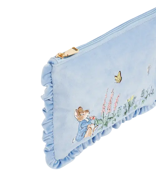 FABLE ENGLAND Peter Rabbit Embroidered Pouch - Light Blue