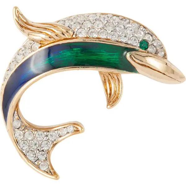 SUSAN CAPLAN 1980s Attwood & Sawyer Brooch - Dolphin