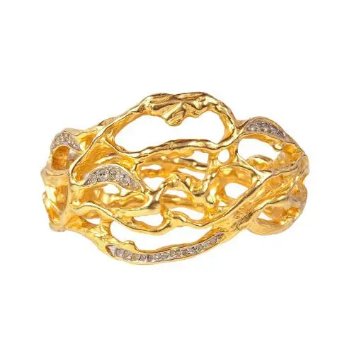 SUSAN CAPLAN 1990s Vintage Elizabeth Taylor Cuff - Precious Vine