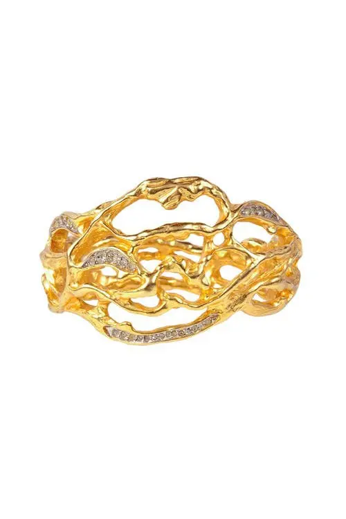 SUSAN CAPLAN 1990s Vintage Elizabeth Taylor Cuff - Precious Vine