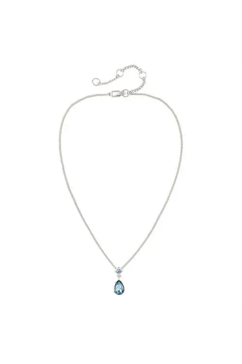SUSAN CAPLAN Givenchy Sapphire Swarovski Crystal Clip-on Earring And Necklace
